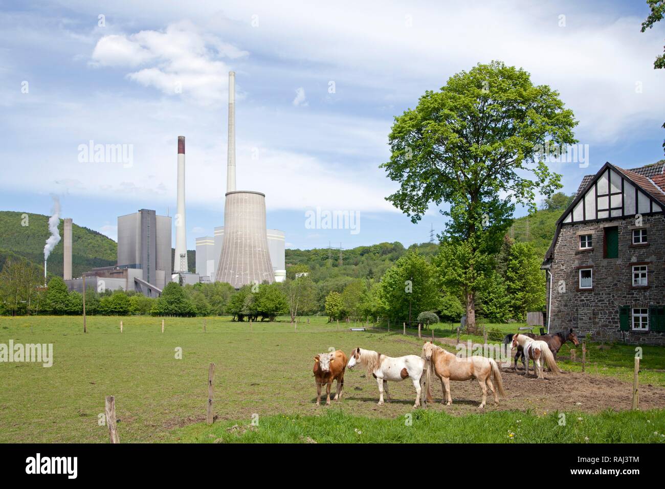 Werdohl-Elverlingsen Power Station, Sauerland region, North Rhine ...