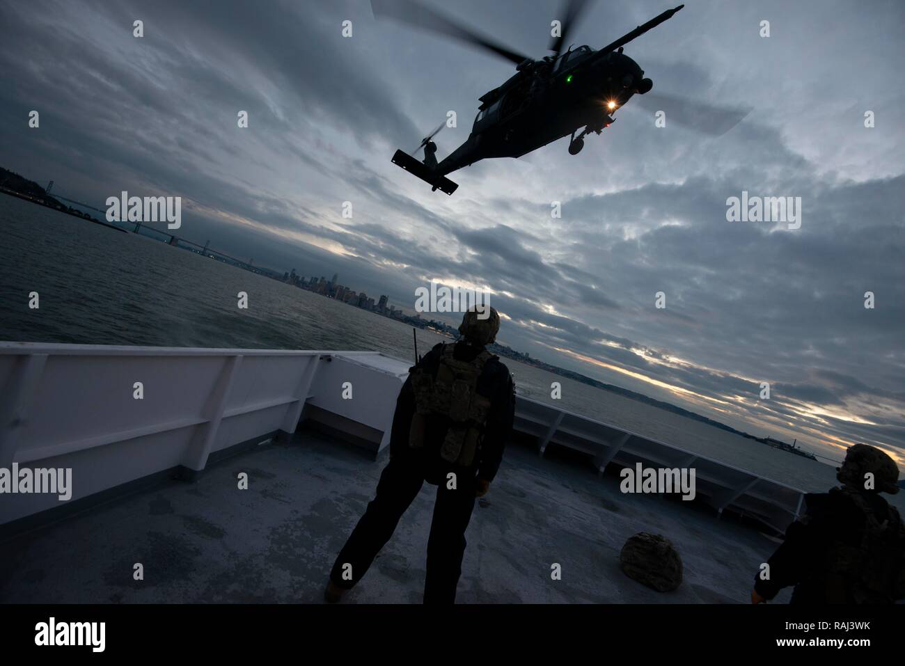 Members of Coast Guard Maritime Security Response Team West await ...