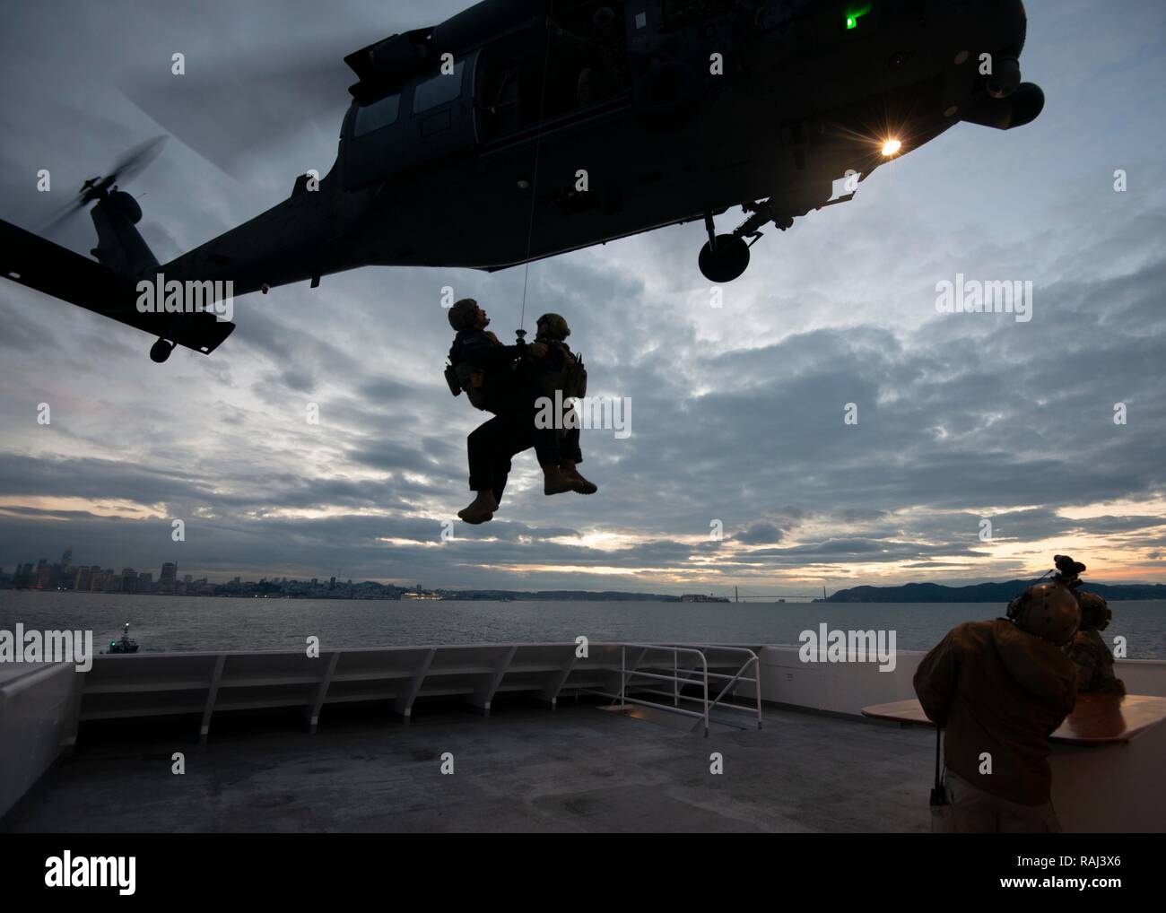 Two members of Coast Guard Maritime Security Response Team West are ...
