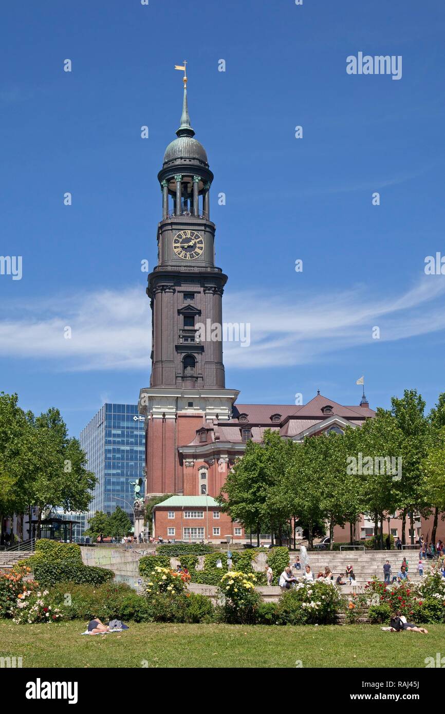 St. Michaelis Church, also known as Michel, Hamburg, PublicGround Stock ...
