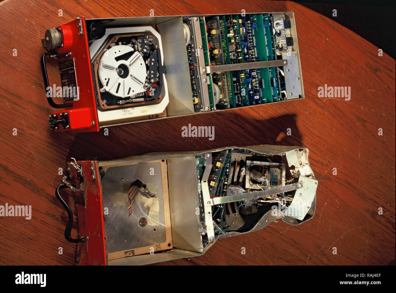 A Black Box being examined at the Transportation Safety Administration ...