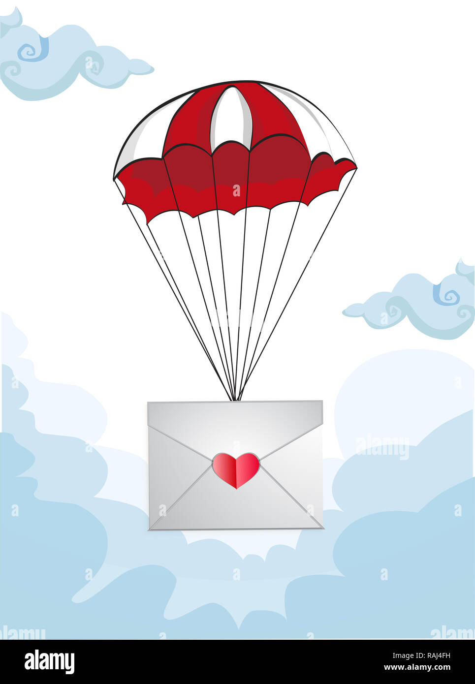 Parachutes Clipart Heart
