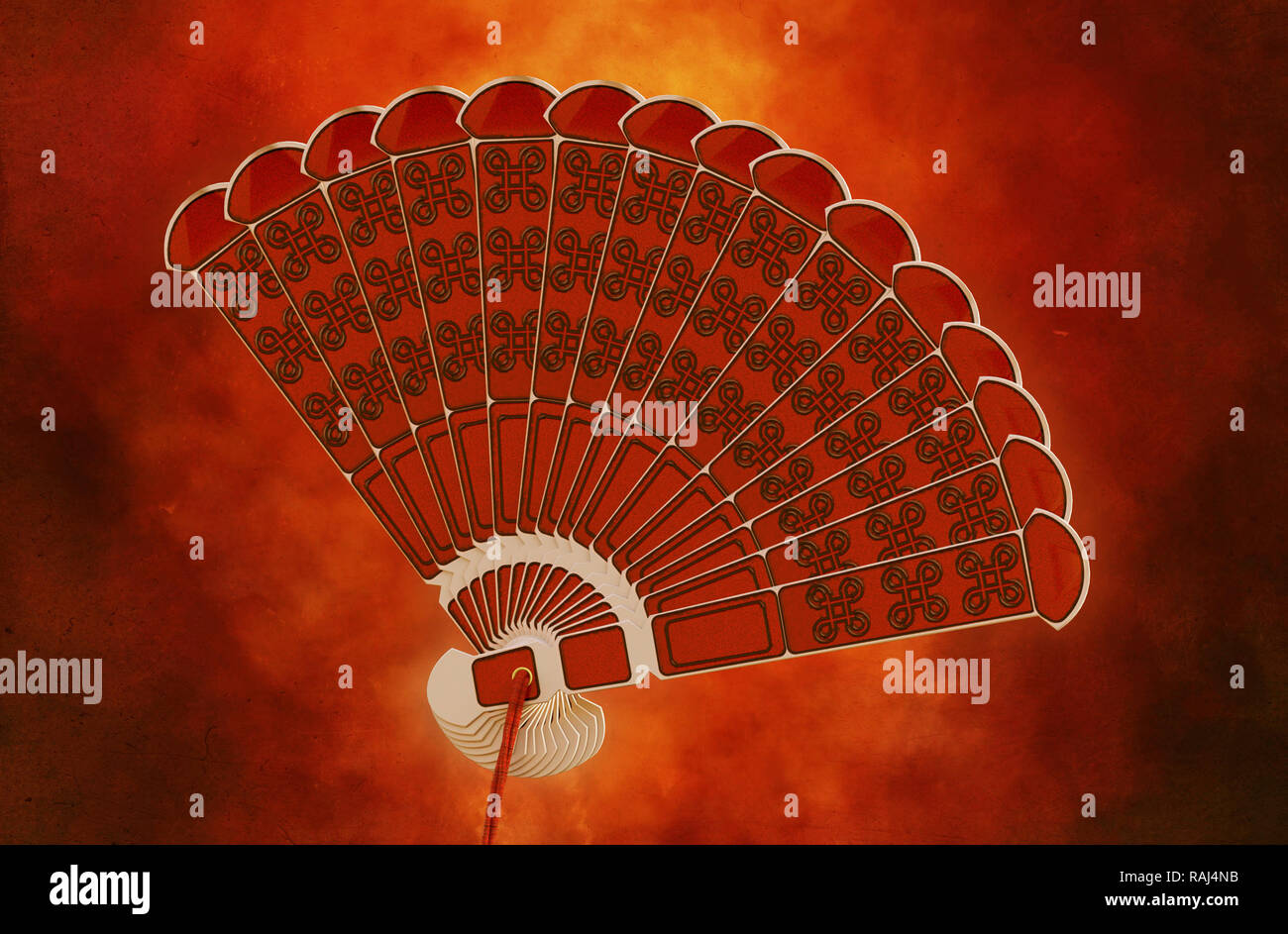 Traditional Chinese fan,3d rendering Stock Photo - Alamy