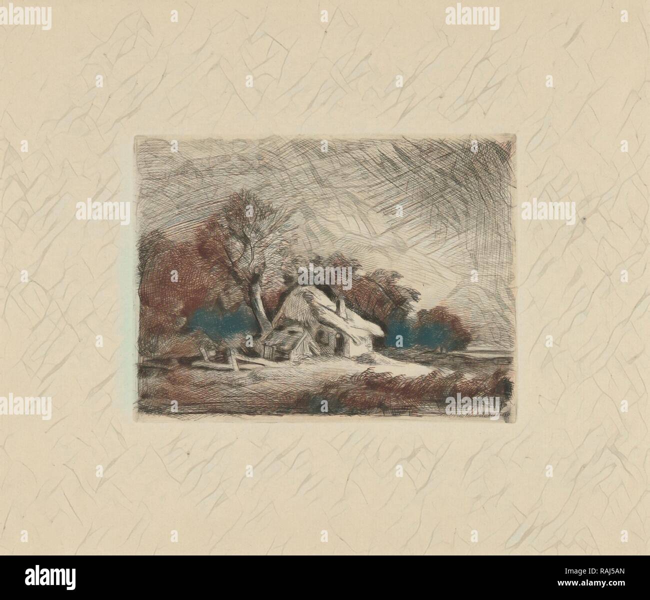 Farm in a landscape, Remigius Adrianus Haanen, 1849. Reimagined by ...