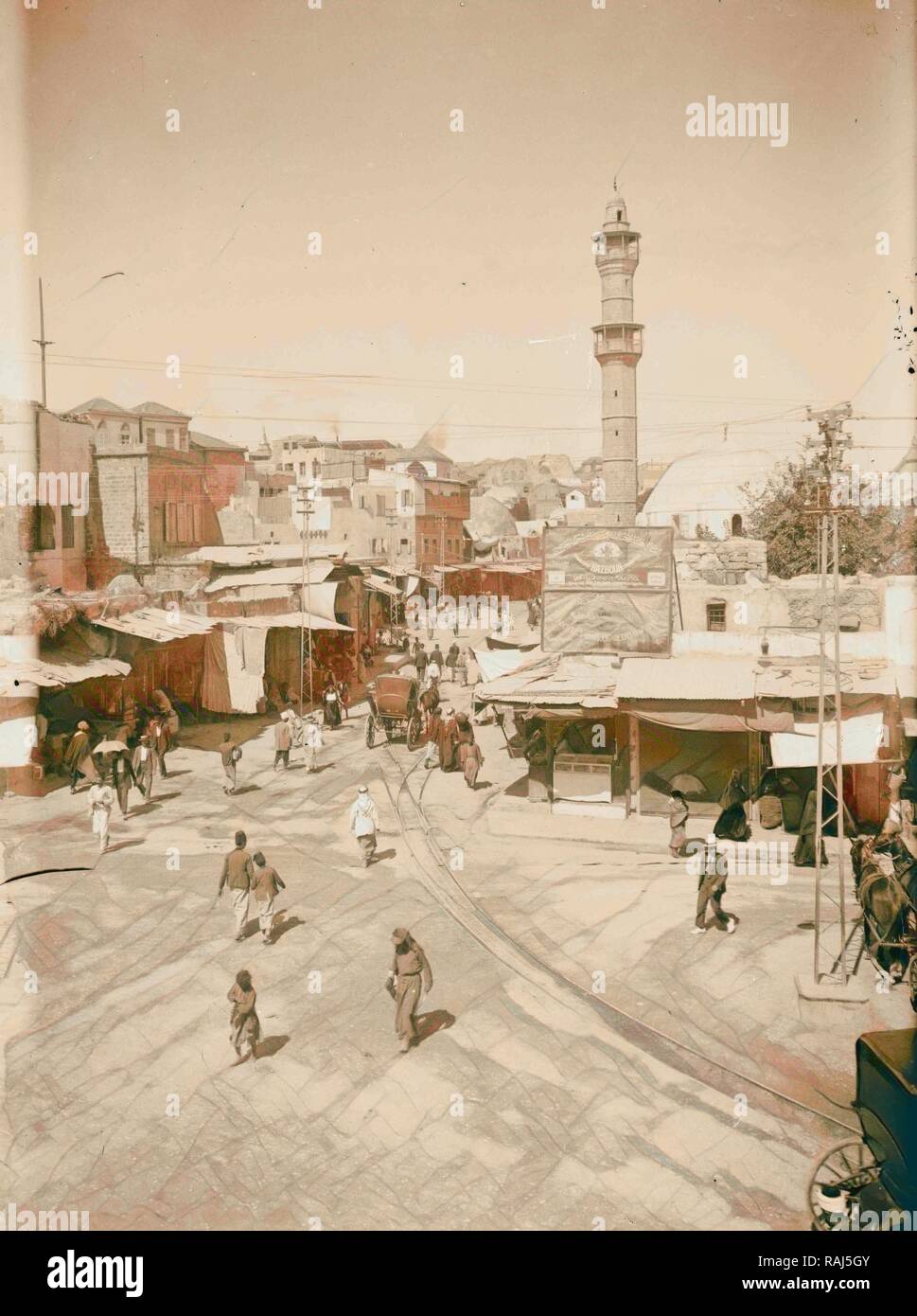 Jaffa (Joppa) and environs. The market place 1900, Israel, Tel Aviv ...