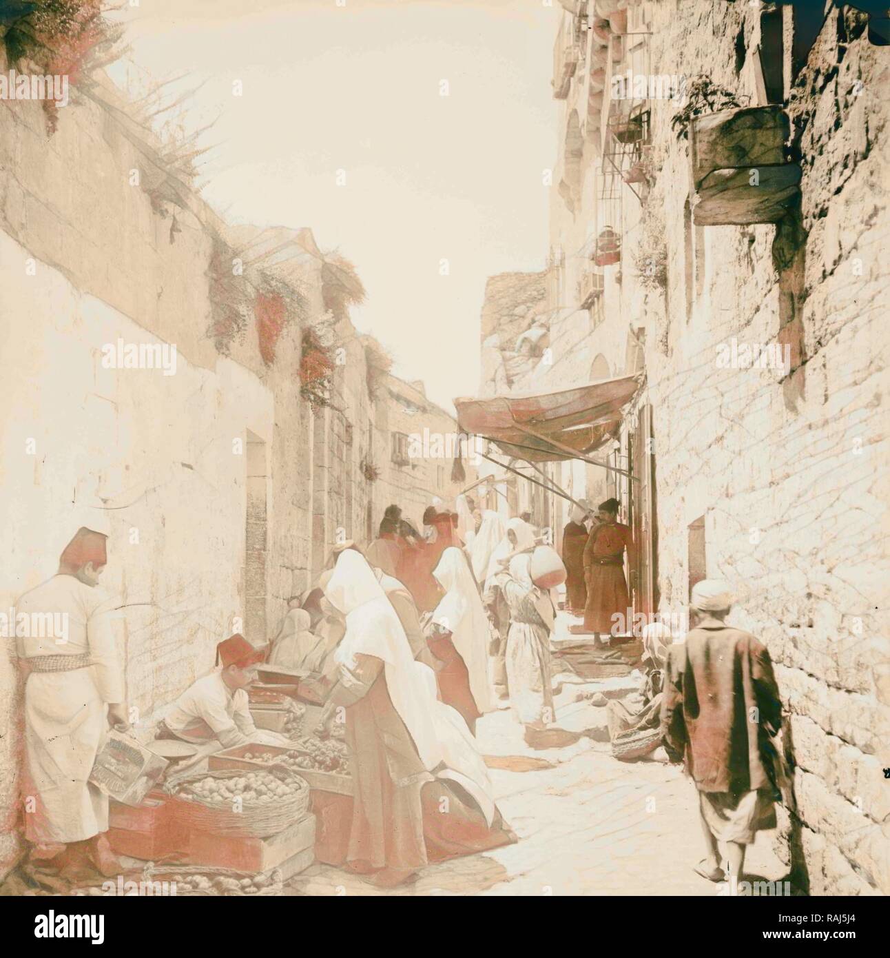 Bethlehem and surroundings. Street in Bethlehem 1900, West Bank ...