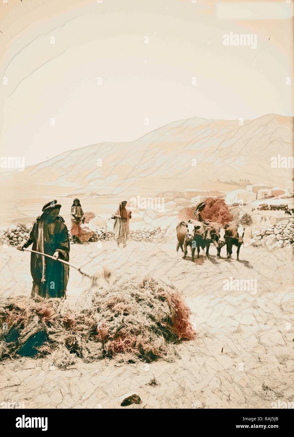 Threshing floor at Sychar 1900, West Bank, Israel. Reimagined by Gibon ...