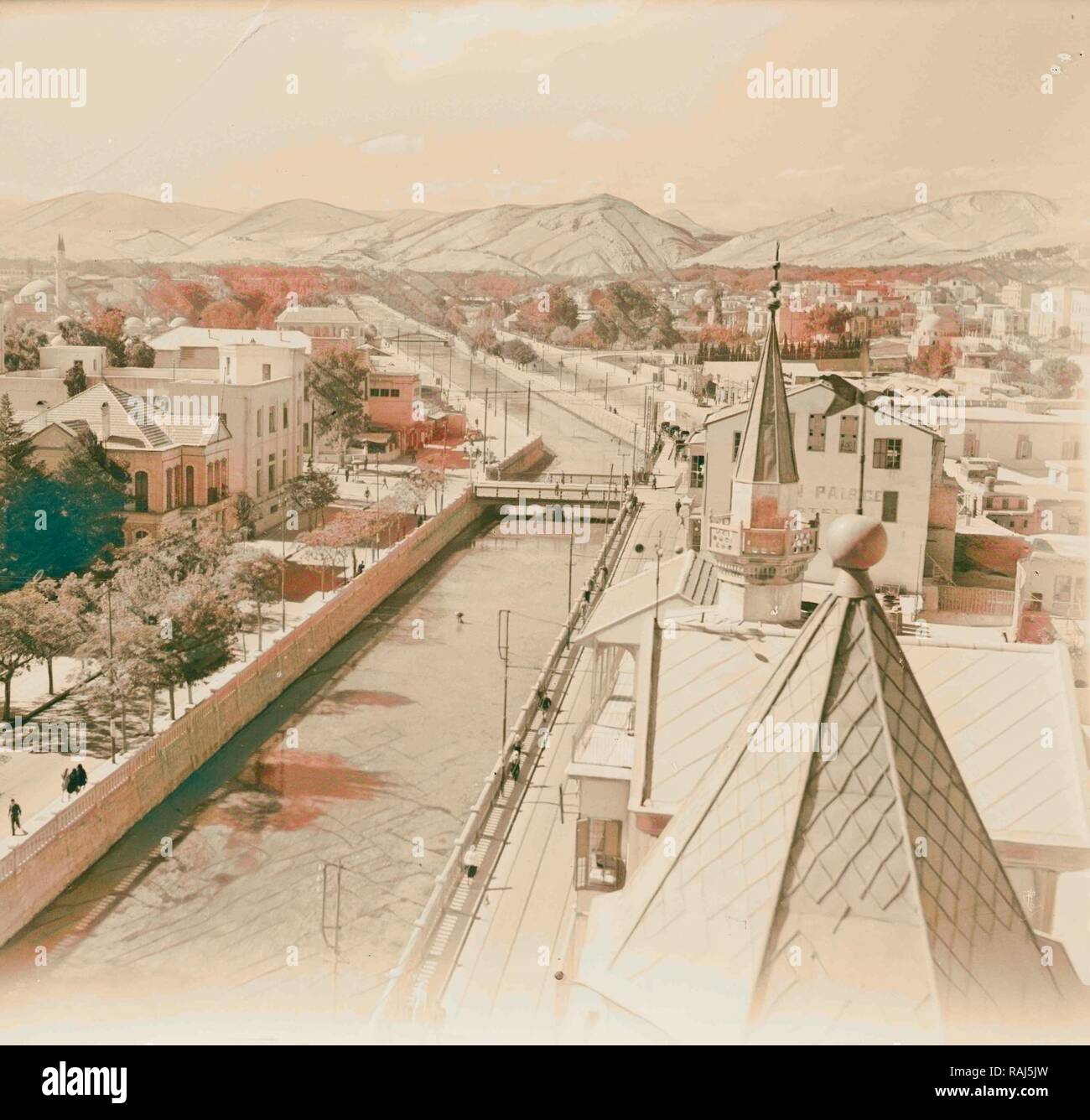 Damascus (Esh-Sham). River Abana (El-Barada) 1900, Syria, Damascus ...