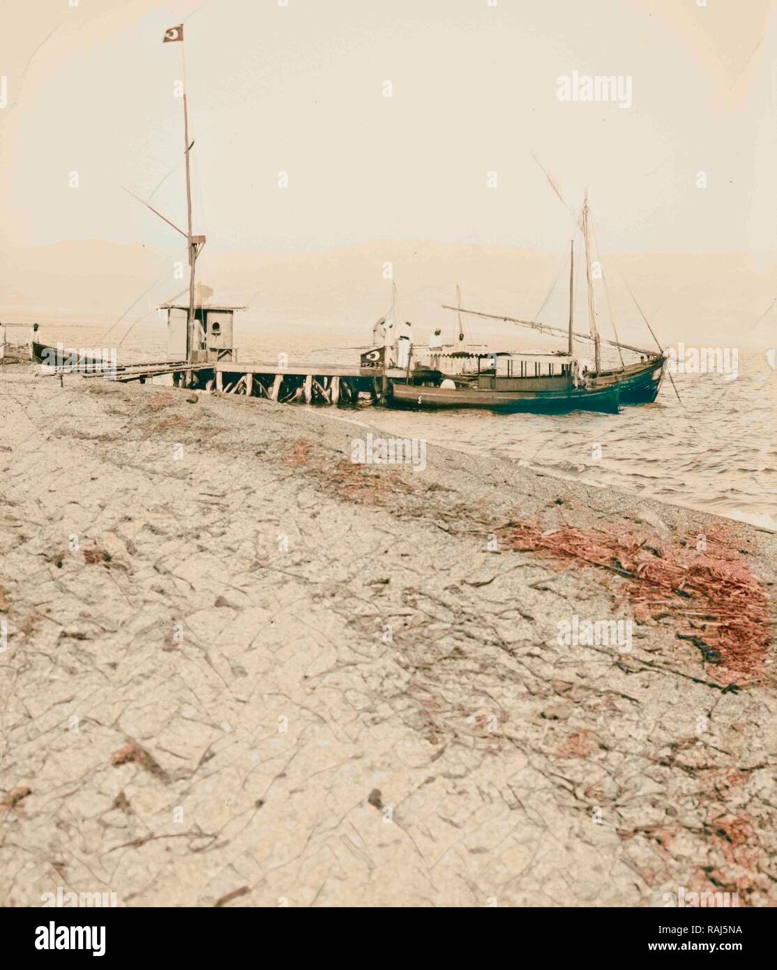 Around the Dead Sea. The landing place 1900, Middle East. Reimagined by ...