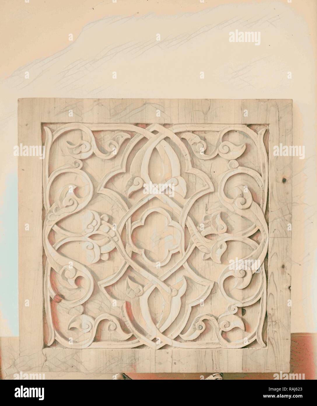 Copy of wood carving, pattern for al-Aqsa Mosque, in the Old City of ...