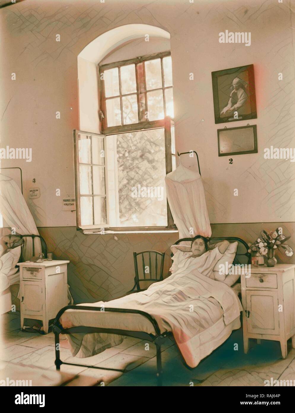 Beds in Church Missionary Society English hospital, Jerusalem. 1940 ...