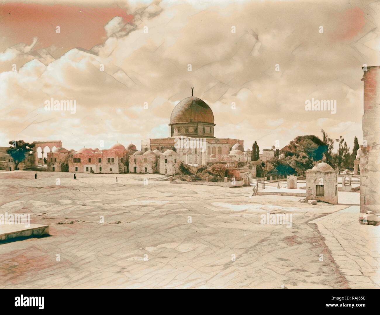Dome of the Rock. Exteriors, general view. 1944, Jerusalem, Israel ...