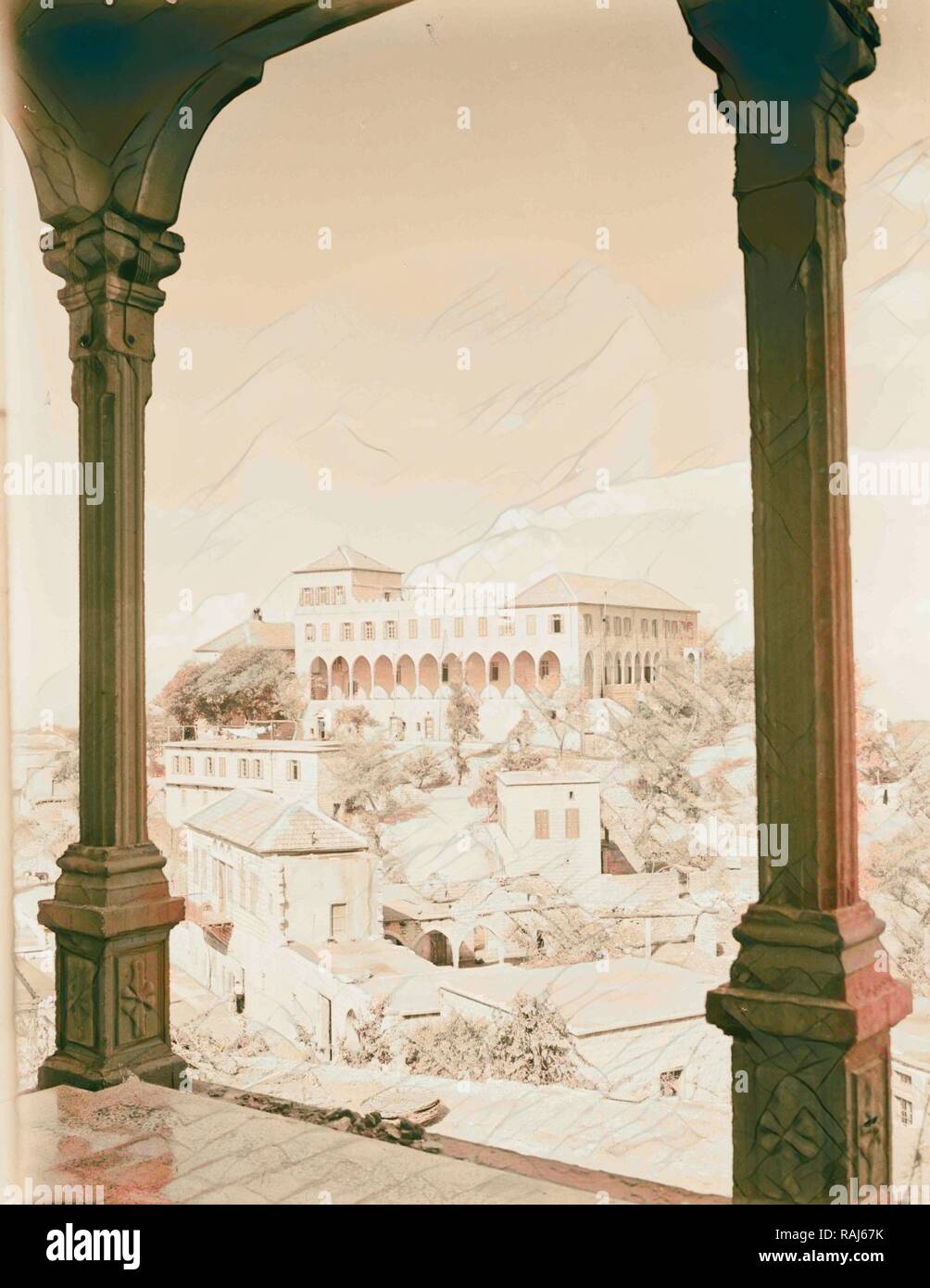 Mr. Oliver's school, Ras-el-Matn. General view of school and ...