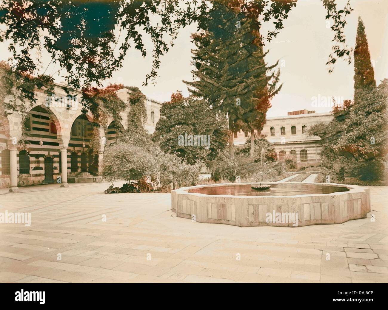 Damascus, Palais Azem. General view of courtyard looking east. 1940 ...