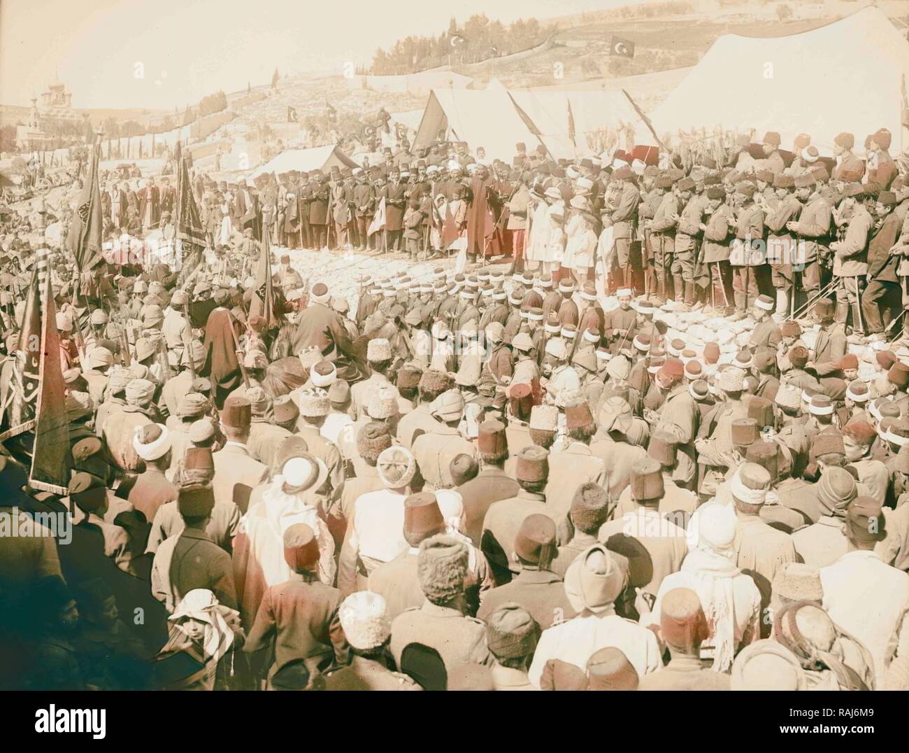 Last Turkish celebration of the Nebi Musa Feast. 1917, Jerusalem ...