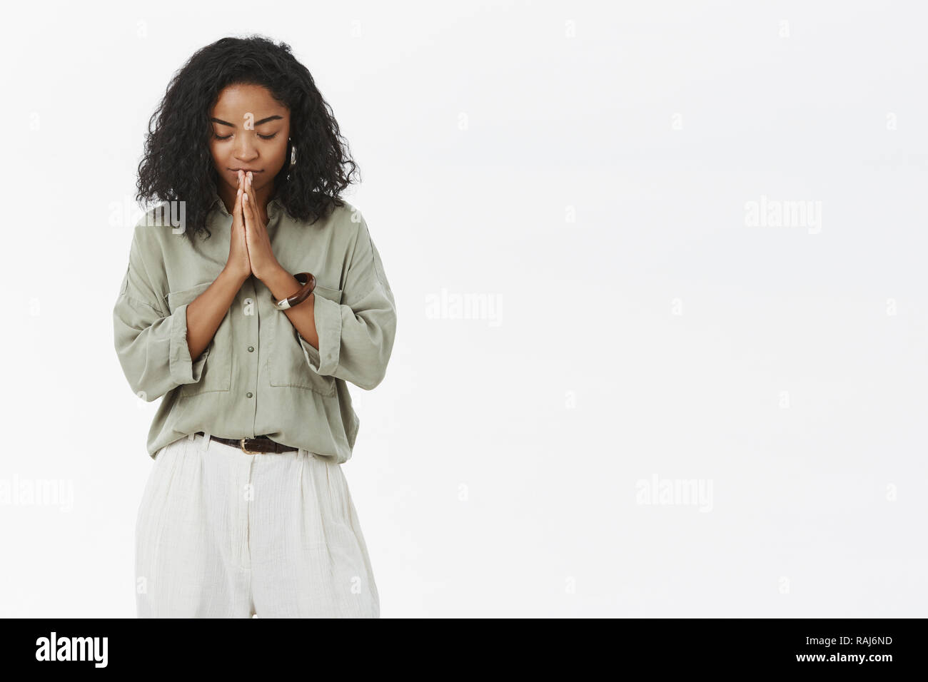 Woman bending over head down hi-res stock photography and images - Alamy