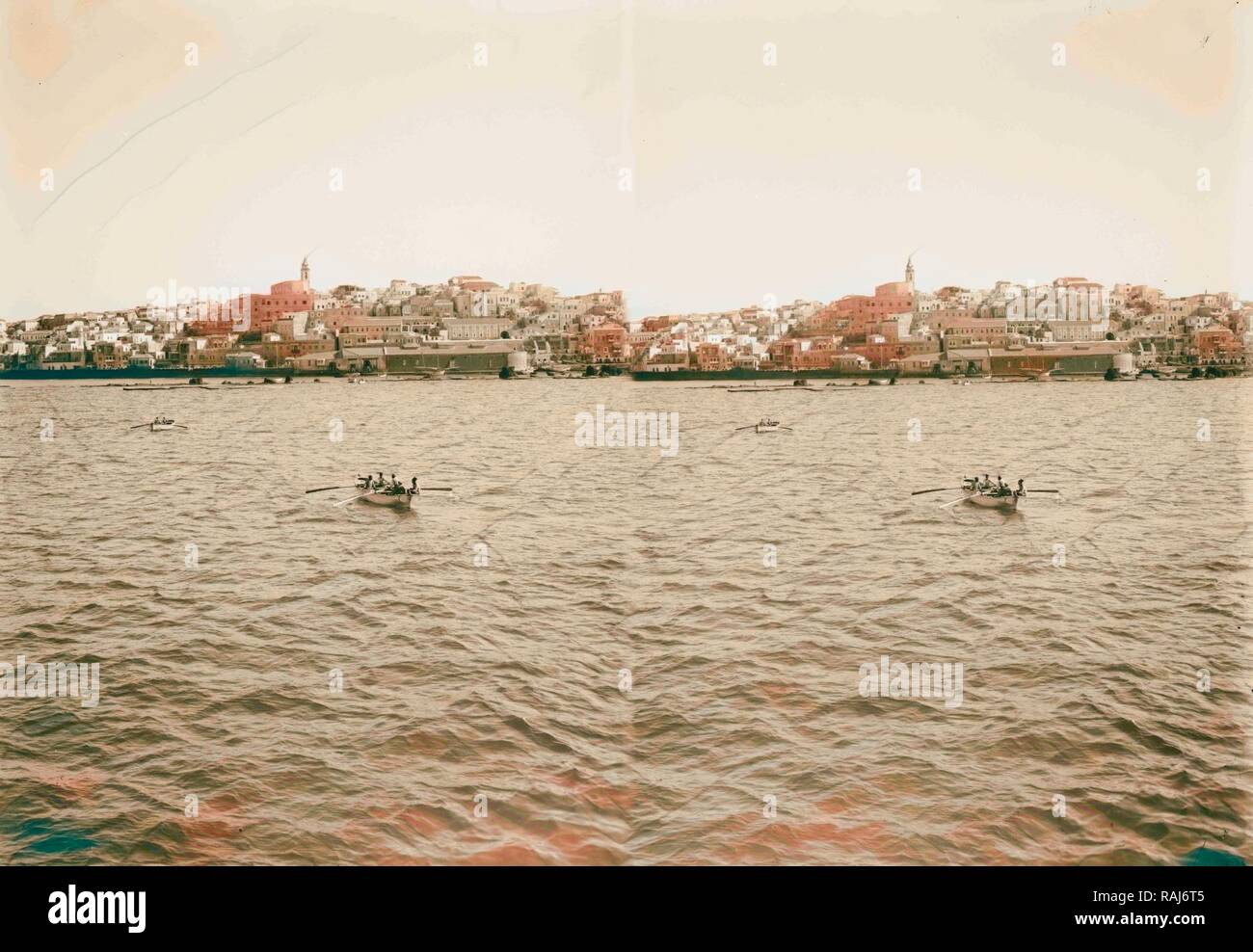 Jaffa (Joppa) and environs. Jaffa from the sea 1900, Israel, Tel Aviv ...