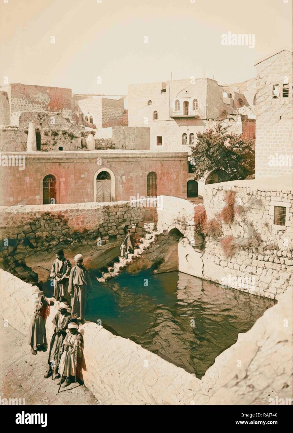 Road to Hebron, Mar Saba, Ancient upper pool 1900, West Bank, Hebron ...