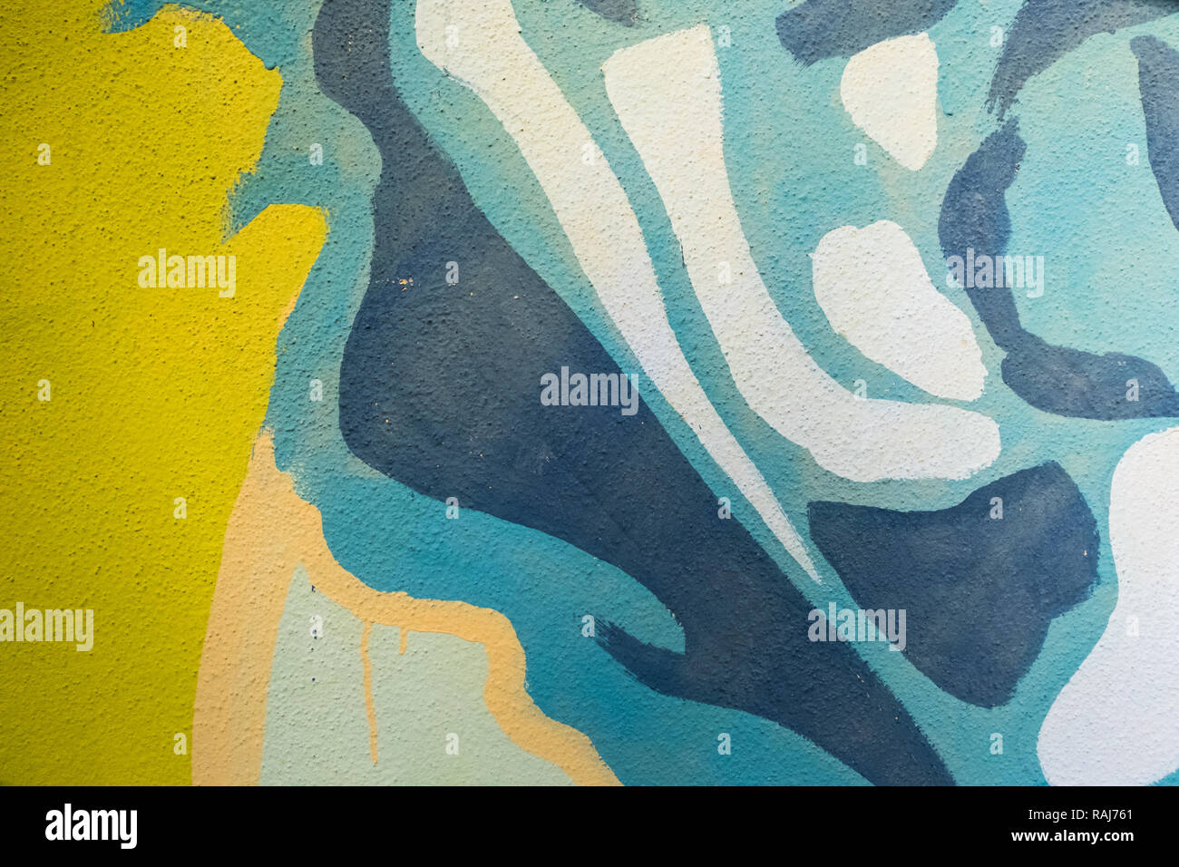 Colorful wallpaper background detail of beautiful paint in a wall ...