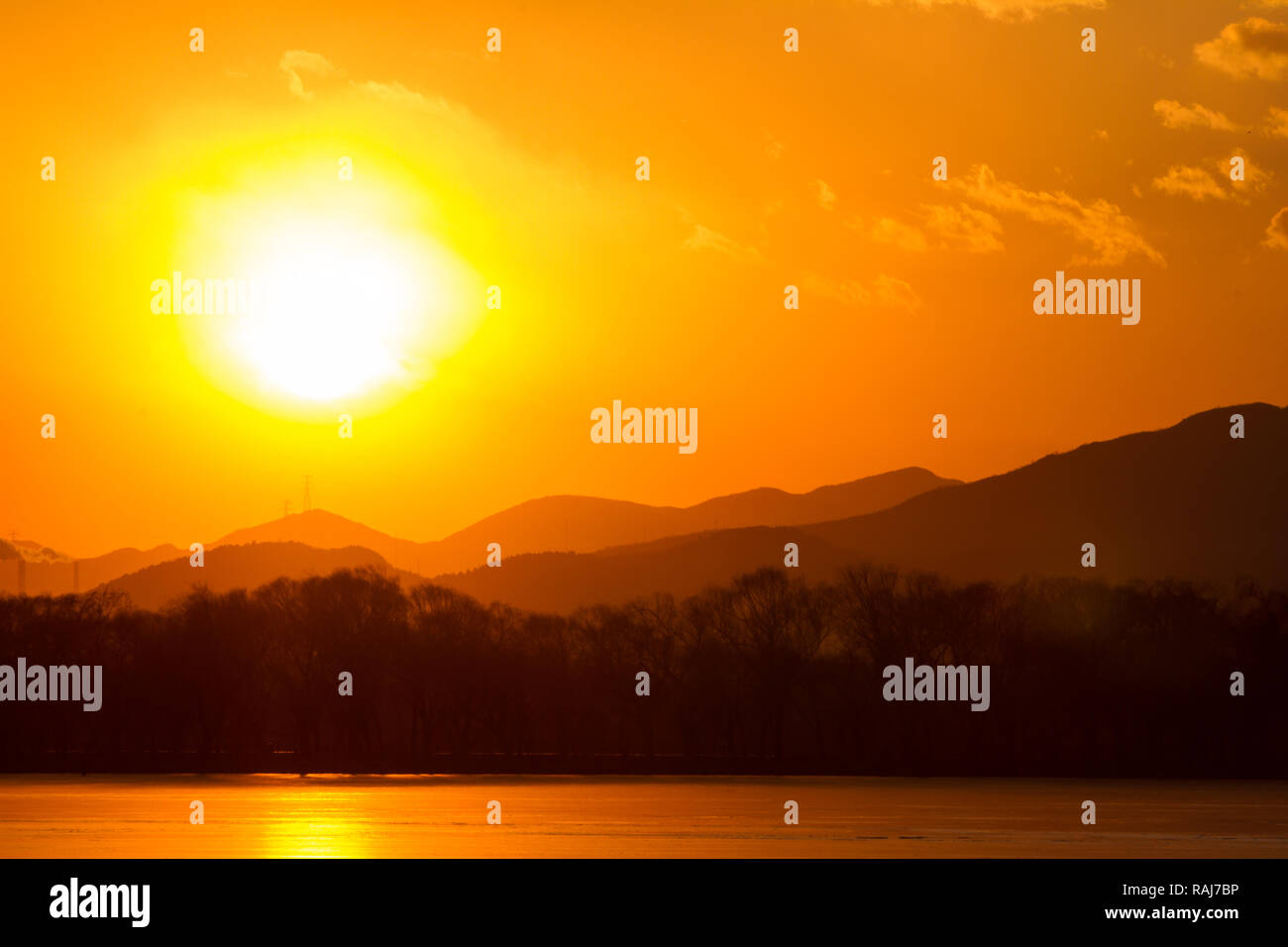 Sunset silhouette beijing china High Resolution Stock Photography and ...