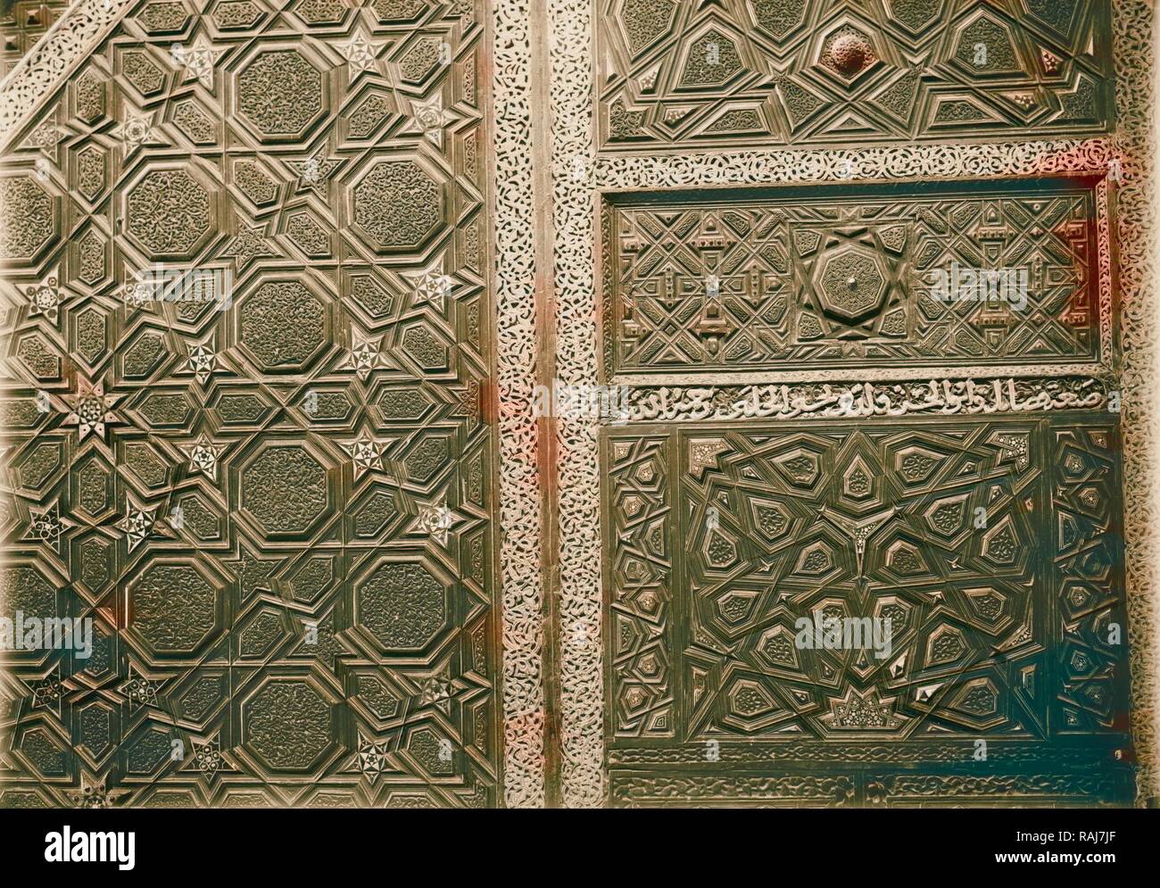 al-Aqsa Mosque. Cedar pulpit. Details of carving. 1934, Jerusalem ...