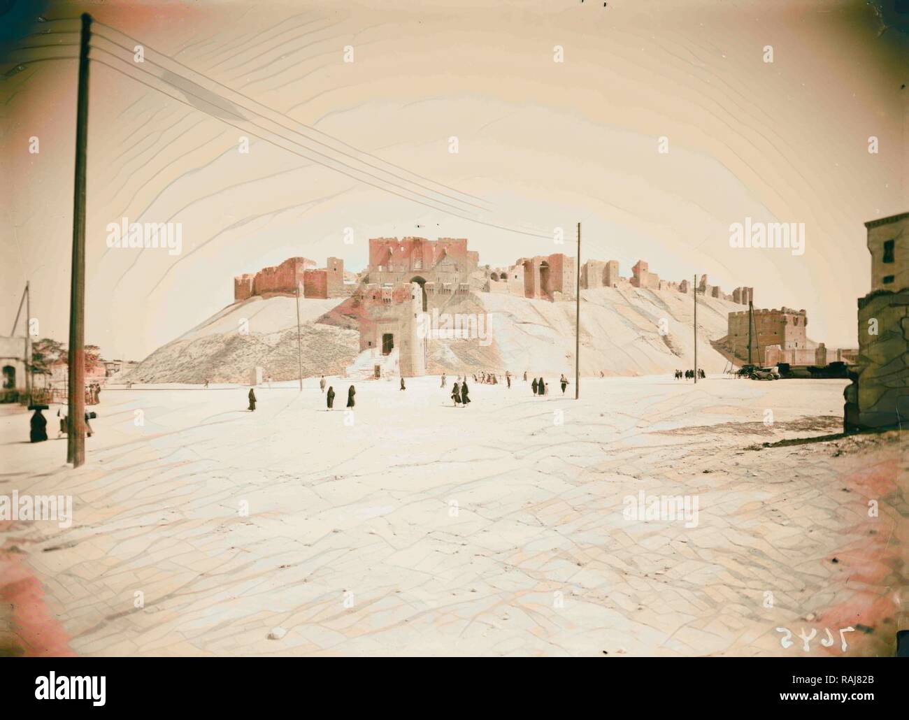 Aleppo. The castle (not Crusader). 1936, Syria, Aleppo. Reimagined by ...
