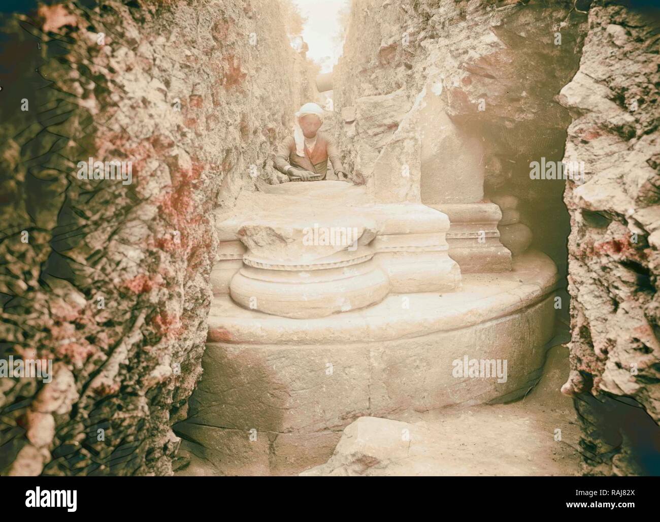 Crusader church Gethsemane 1937 Remains of the Crusader church. Pier ...
