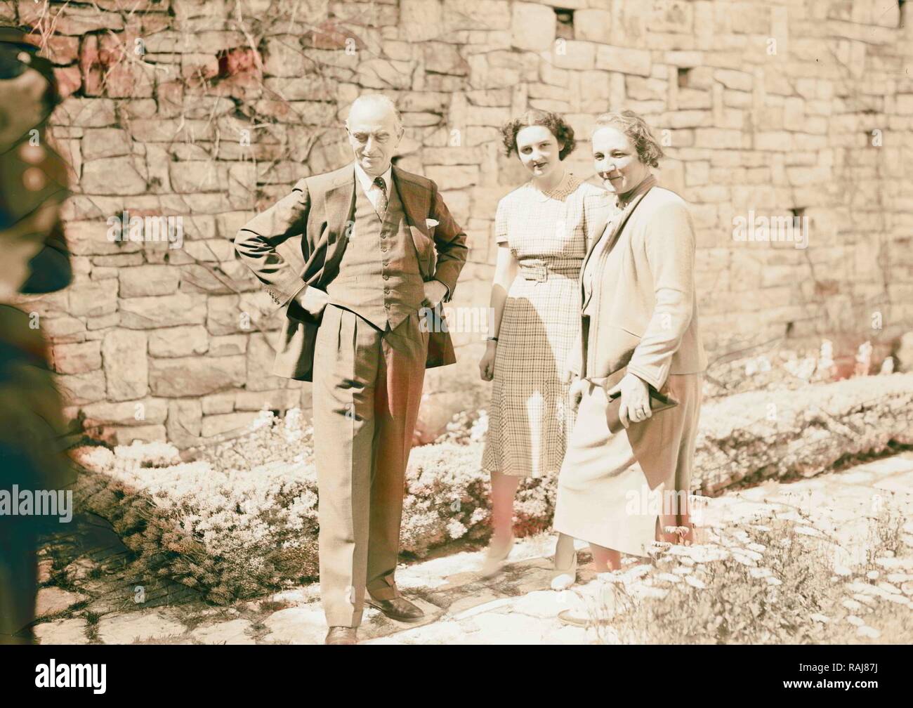 His Excellency Sir Harold & Lady MacMichael & Miss MacMichael in the ...