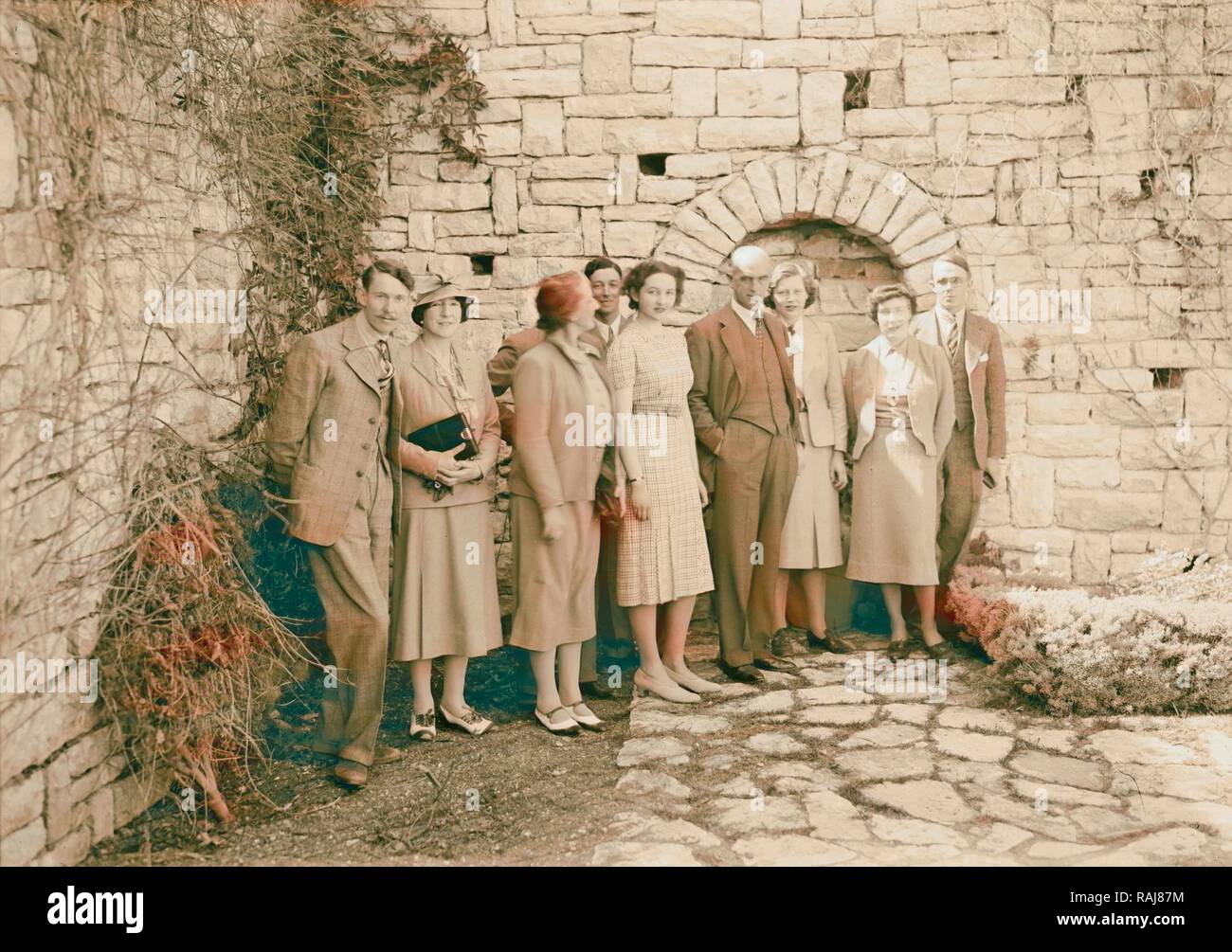 Sir Harold MacMichael, High Commissioner for Palestine, with house ...