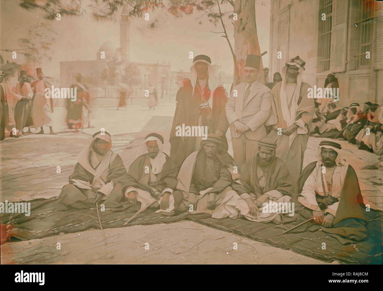 Aref el Aref & Bedouin sheikhs 1934, Middle East. Reimagined by Gibon ...