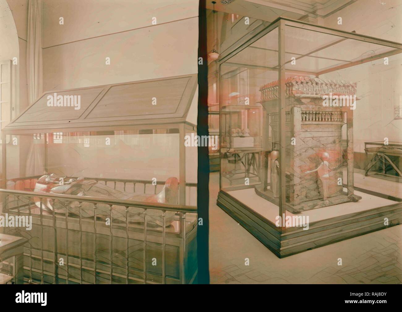 Egypt. Cairo. Museum. Tutankhamun's 3rd innermost coffin , canopic ...