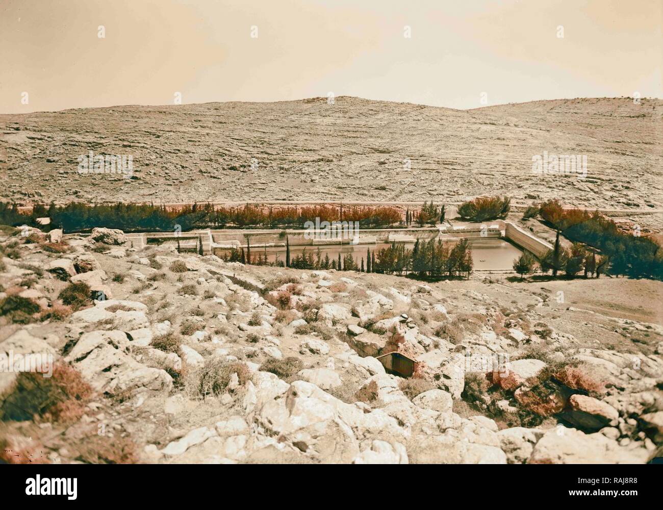 Solomon's Pools & ancient aqueducts Forking of Wadi el-Biyar aqueduct ...
