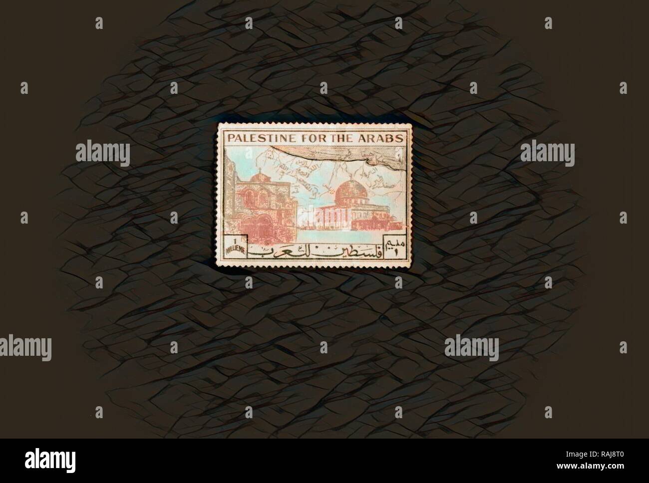 Arab stamp, 'Palestine for the Arabs'. 1938, Jerusalem. Reimagined by ...