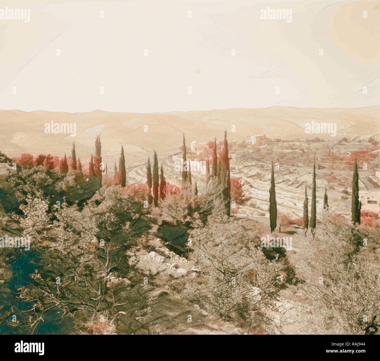 Ein Karem. View of the Sisters of Zion Convent from the Russian ...