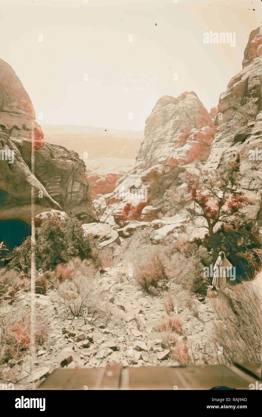 Petra Gorge. 1898, Jordan, Petra (Extinct city). Reimagined by Gibon ...