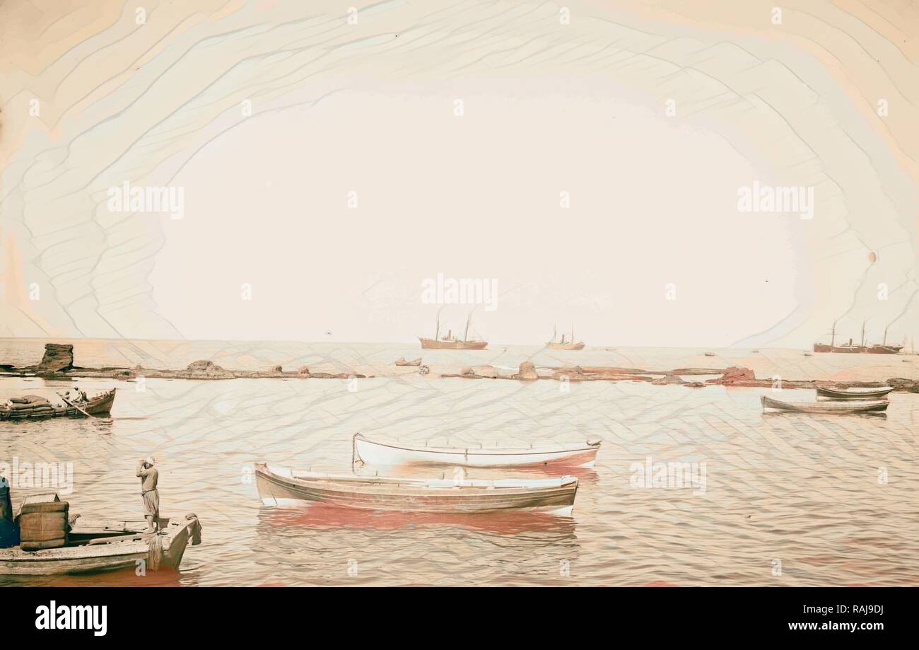 Jaffa (Joppa) and environs. The harbor. 1898, Israel, Tel Aviv ...