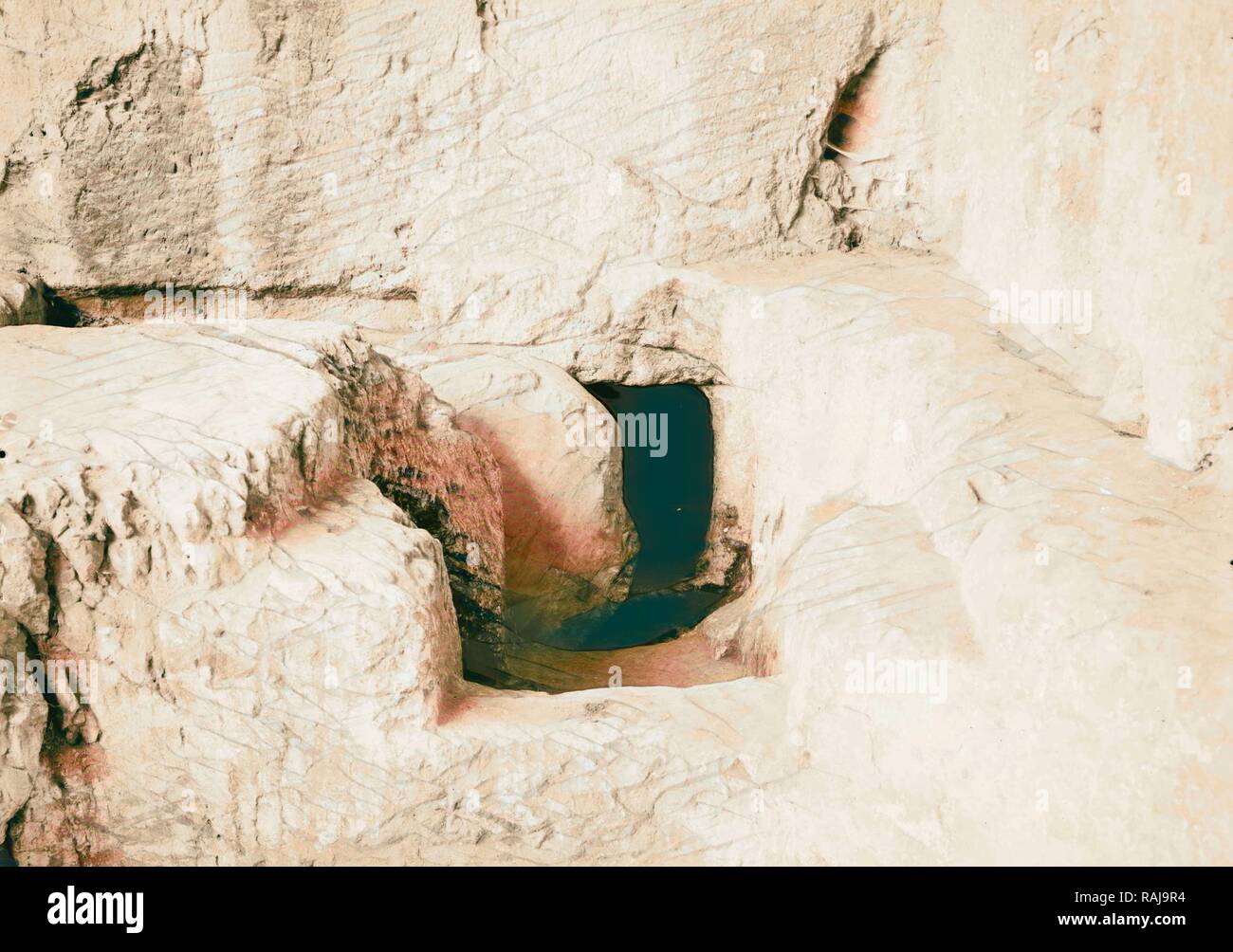 Jerusalem El-Kouds Rolling stone at Tombs of the Kings. 1898, Israel ...