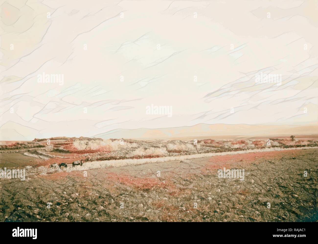 Northern views. Shunem (Sulem) and mountains of Gilboa. 1898, Israel ...