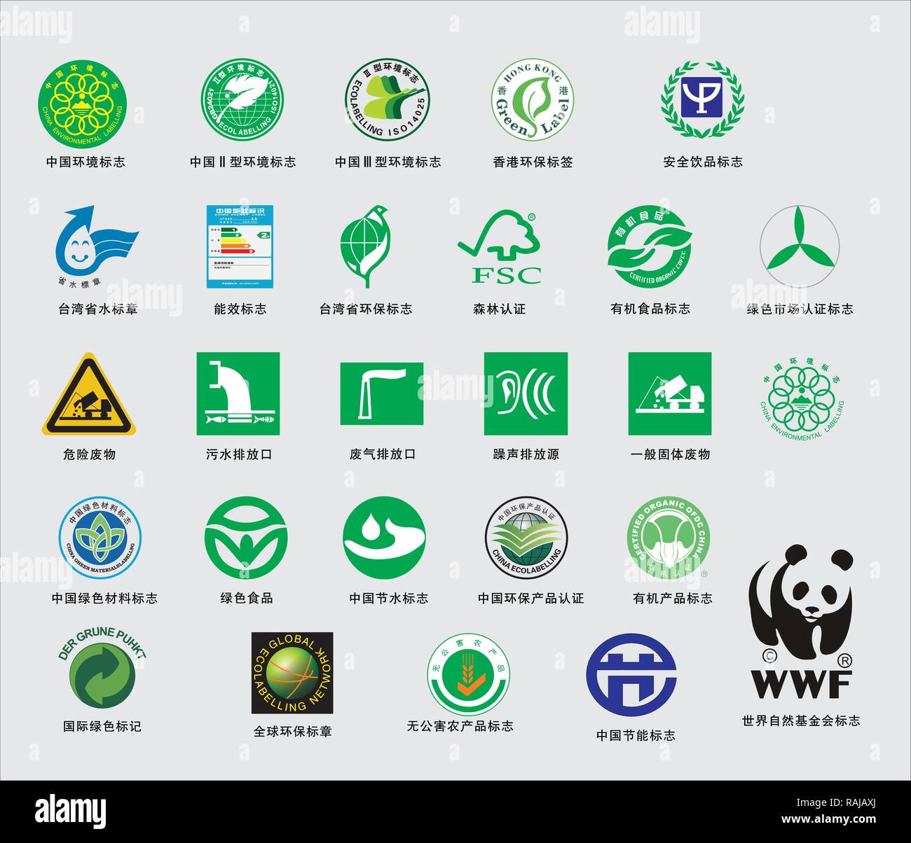 Collection Eco Design Elements, Isolated On White Background, Vector ...