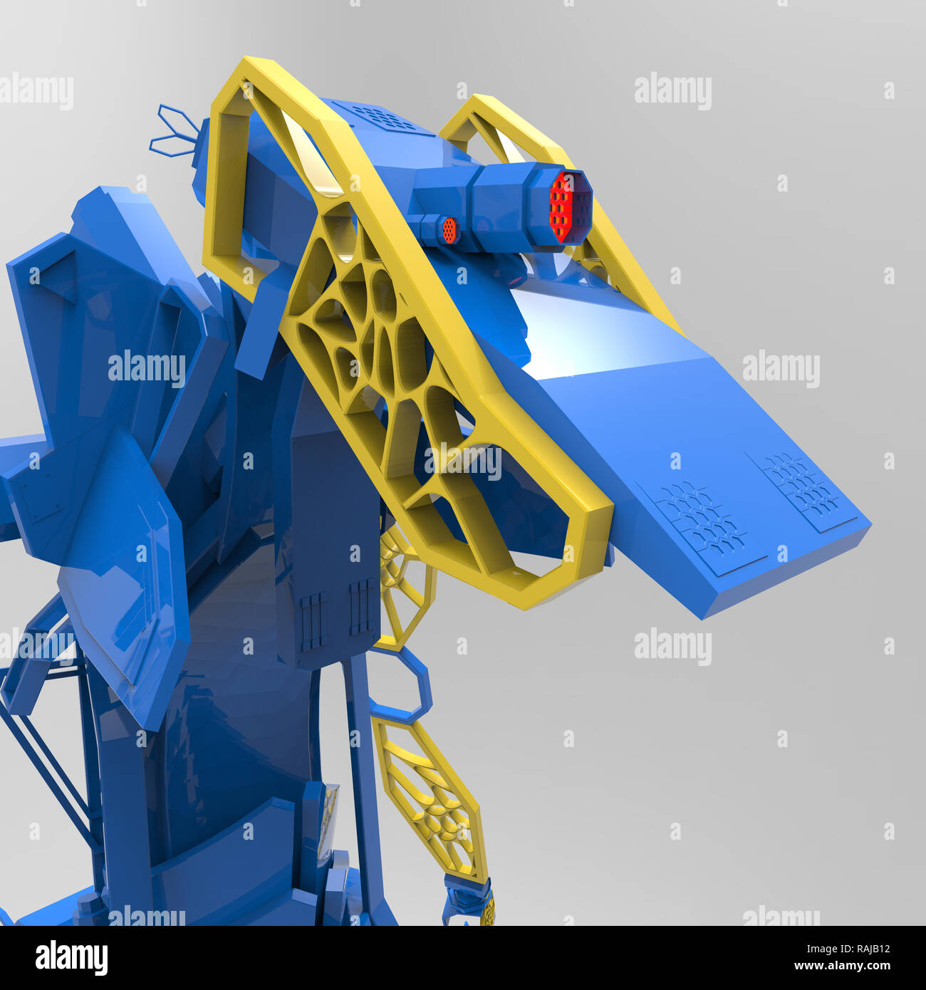 3D generative design of a robot - 3D Illustration Stock Photo - Alamy