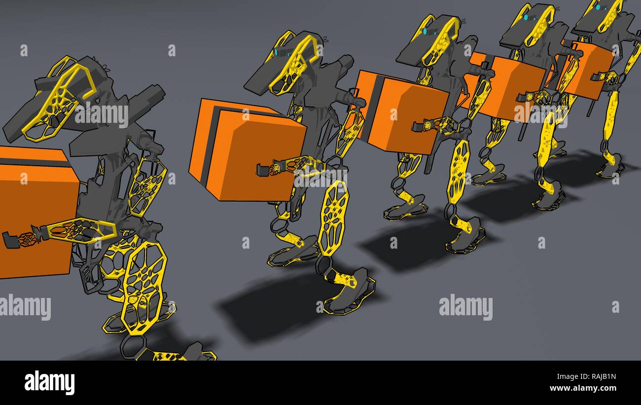 Generative Automation - 3D Illustration Stock Photo - Alamy