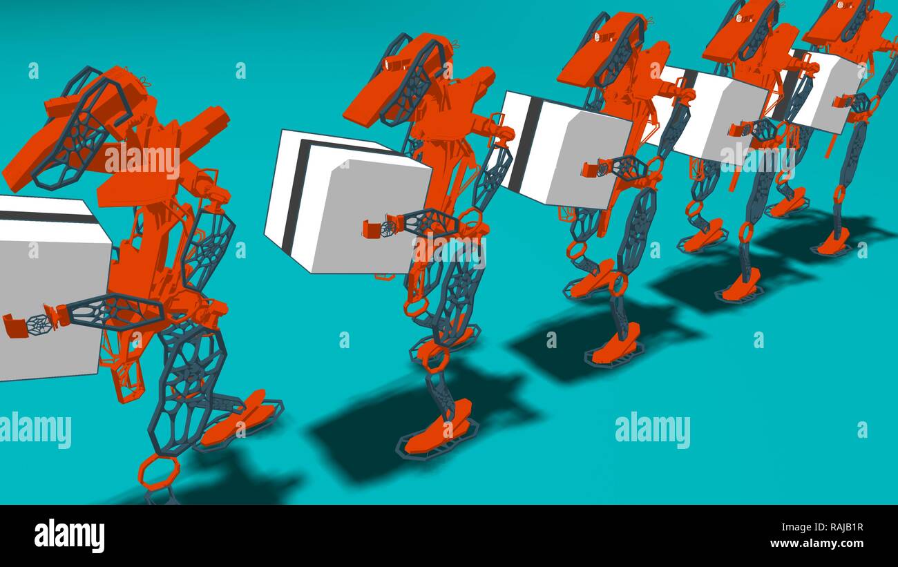 Generative Automation - 3D Illustration Stock Photo - Alamy