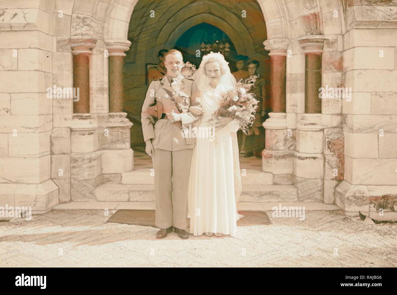 Libby's wedding, Capt. Paulter, Nov. 2, 1943. 1943, Middle East, Israel ...