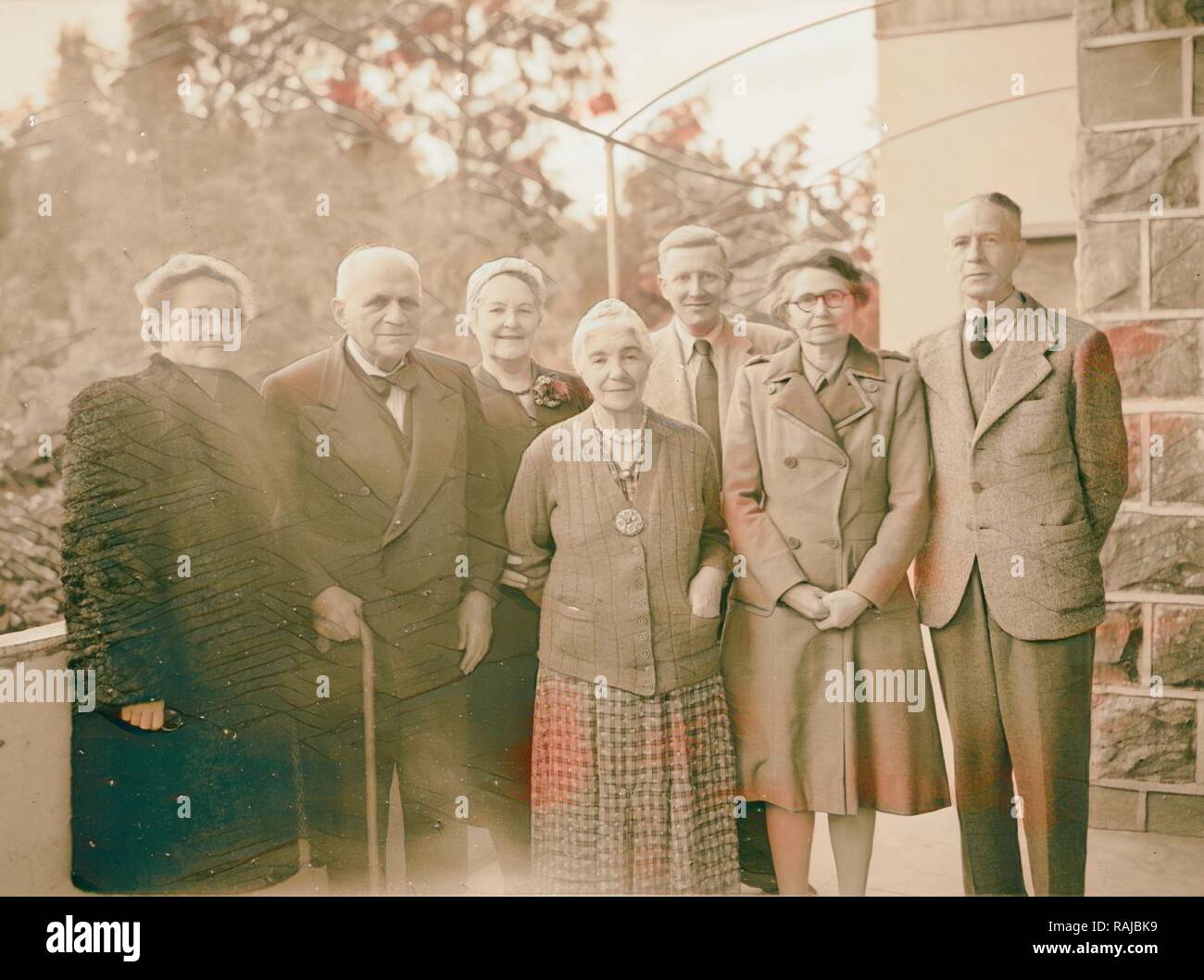 Miss Vartan's birthday group at Tiberias, Feb. 6, 1945. Edith Matson ...