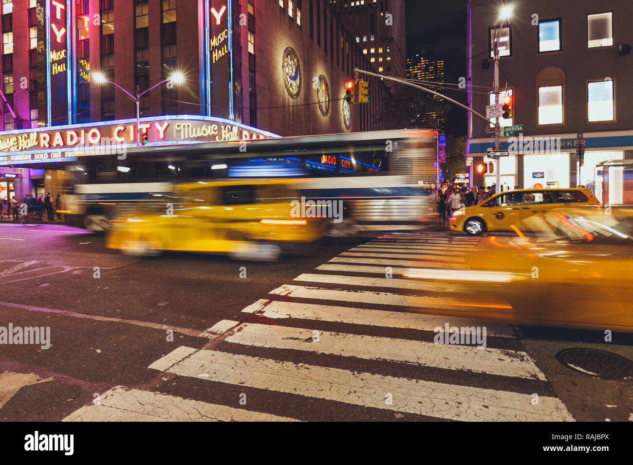 TIMES SQUARE, NEW YORK, USA - OCTOBER 8, 2018: motion picture of times ...