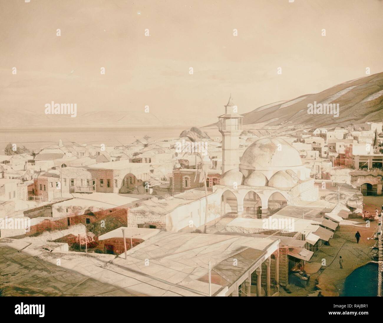 Galilee. Tiberias. Old town. 1945, Israel, Tiberias. Reimagined by ...