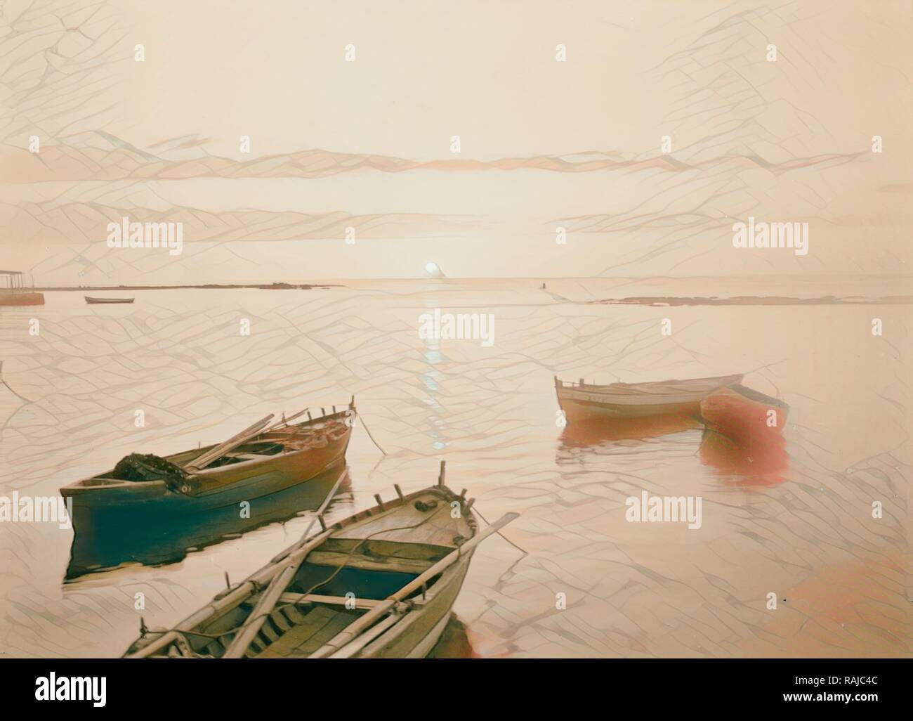 Tripoli, sunset from the Mina. 1946, Lebanon, Tripoli. Reimagined by ...