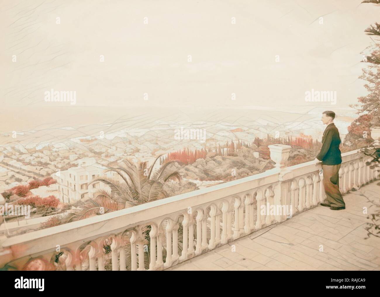 Haifa. 1940, Israel. Reimagined by Gibon. Classic art with a modern ...