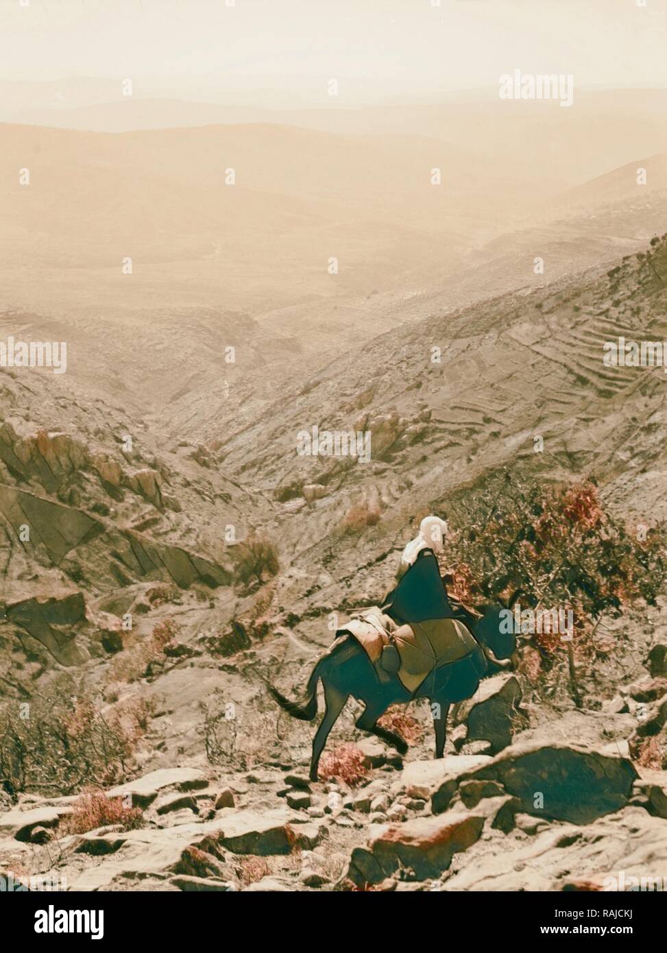 Wady Shwaye. Mt. Hasbaya and Hermon. 1933, Lebanon, Ḥaṣbayyā ...