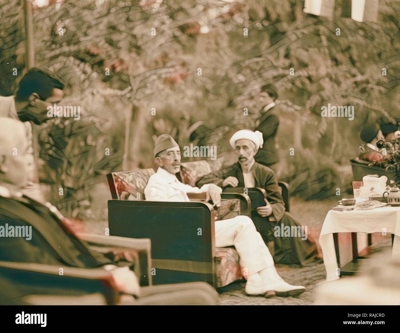 King Faysal (Faisal) I of Iraq (left) probably with his brother Emir ...